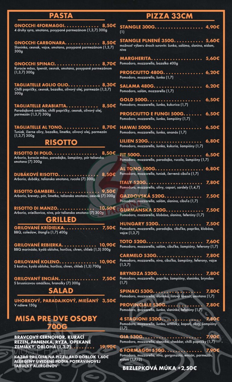 Rozvoz Vrakuňa – 4 Stagioni